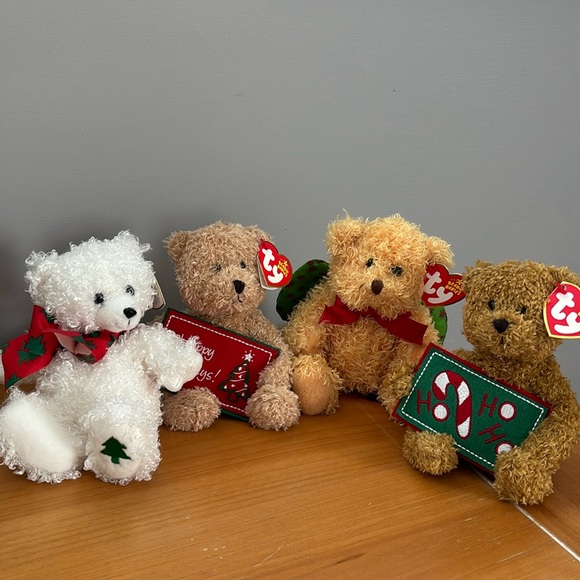 Ty | Toys | Ty Beanie Babies Collection4 Holiday Themed Bean Bag Bears ...